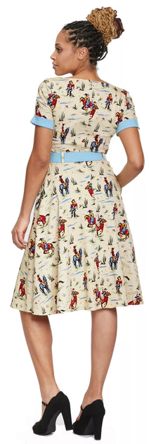 Collectif Roberta Rodeo Dancer Swing Dress – Cherry Red Vintage